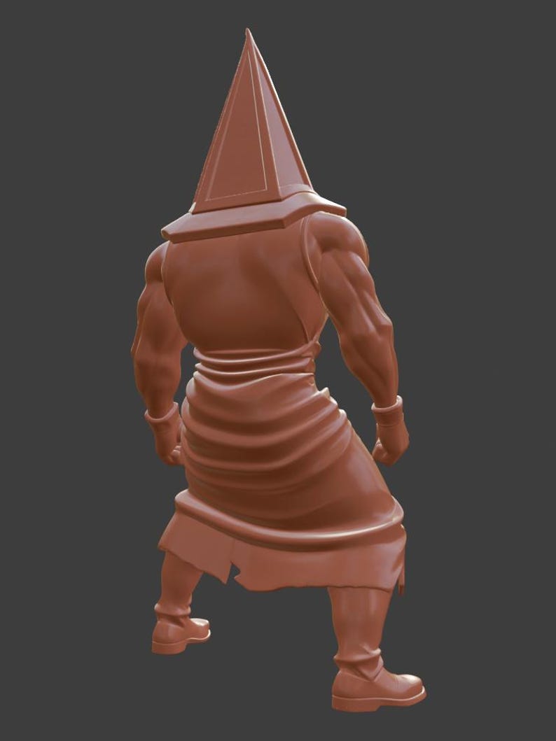 Sexy Pyramid Man STL – Muscular Horror Figure 3D Model (digital ...