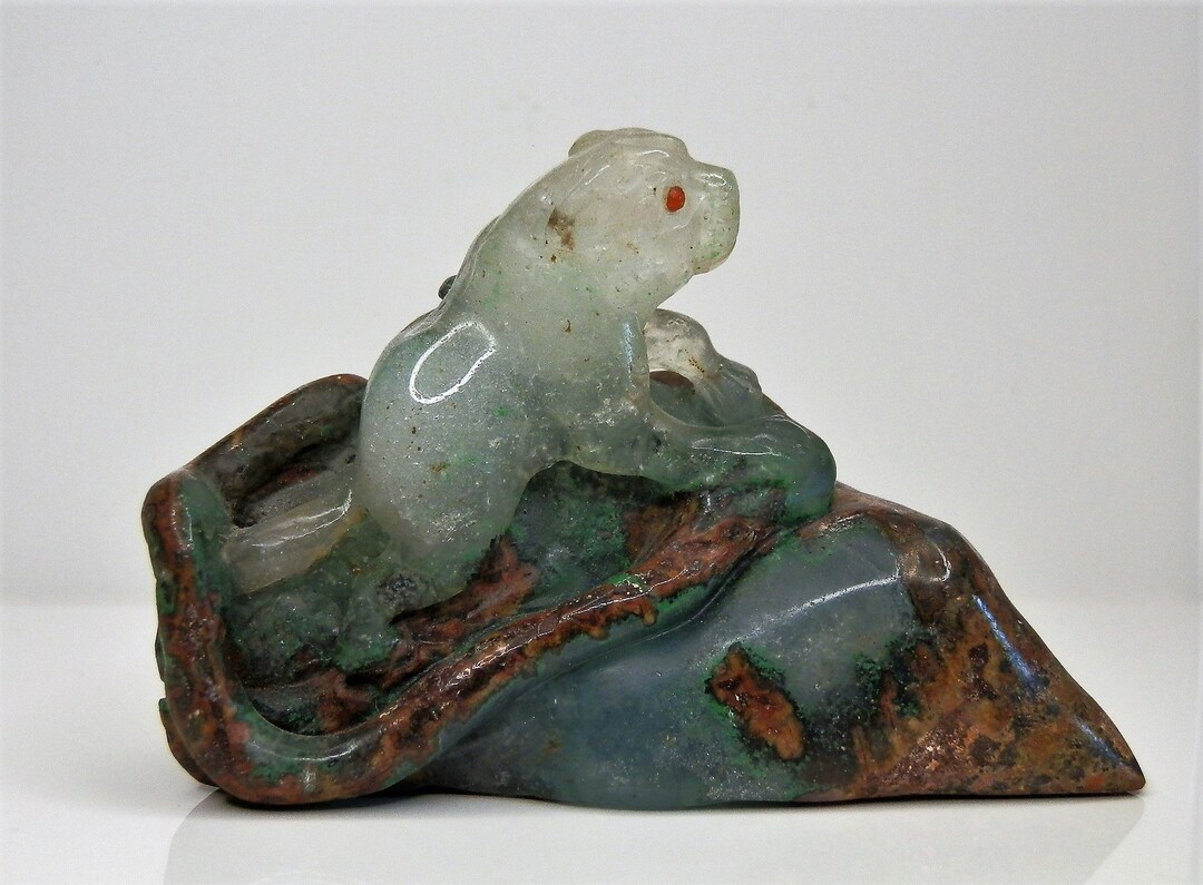 Handmade Serpentine Carved Sculpture Figurine, Multi Colored, 2.25" X 3 ...