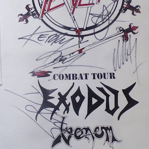 Slayer Signed Original Tour Poster & Backstage Pass, 1985. Fully ...