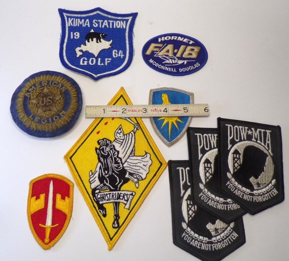 9 Vintage Military Patches from an Estate. Rare Kuma … - Gem