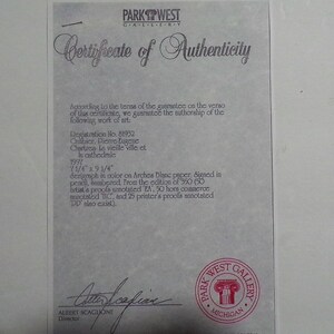 Serigraph by Pierre Eugene Cambier, Signed and Numbered. 9.25 X 7. on ...