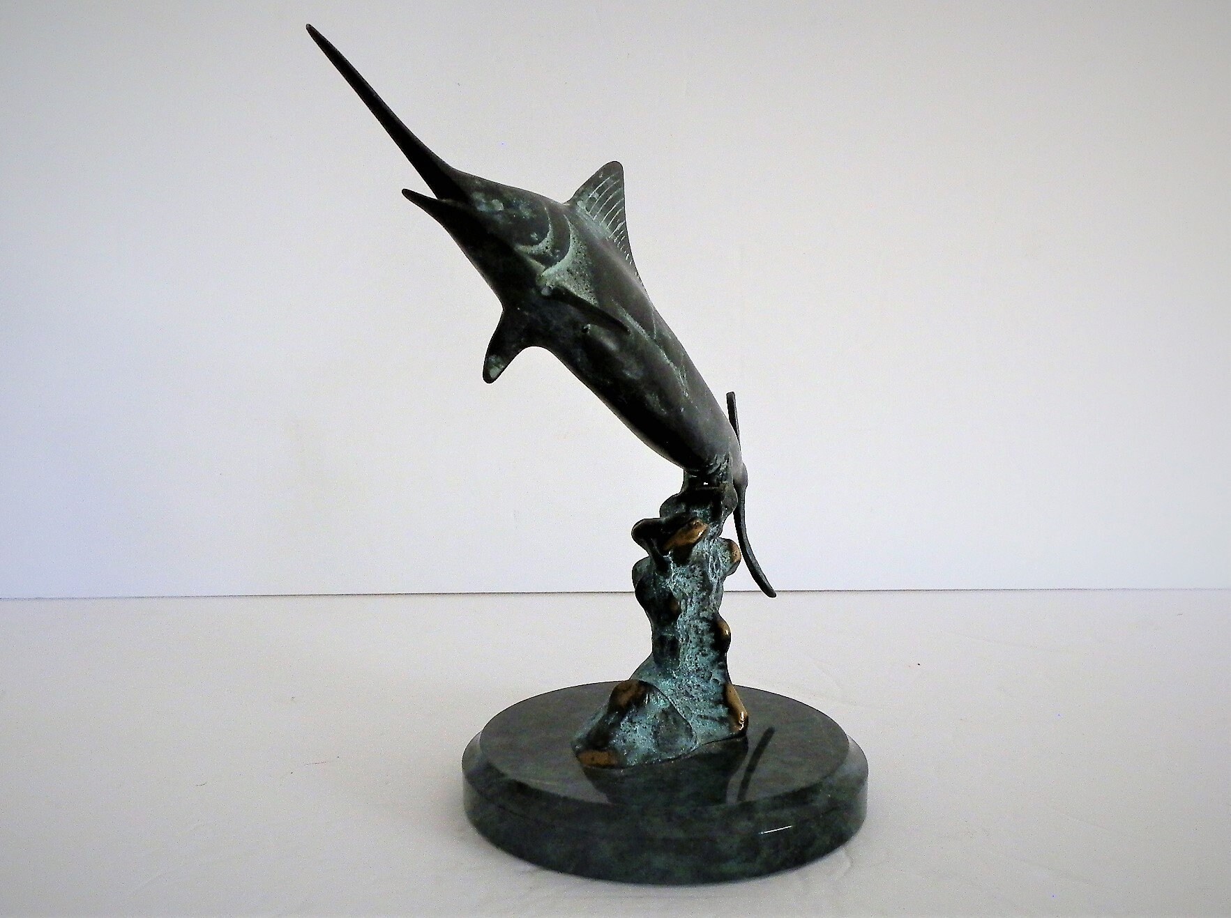Statues Home & Living SPI 9 tall. Bronze Swordfish Statue Sculpture on ...