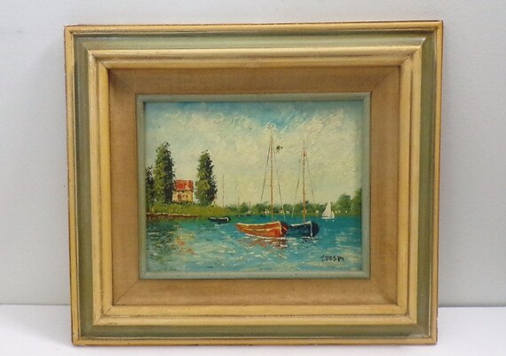 Original David Crespi Nautical Oil Painting Artwork. 8 X 10. - Etsy