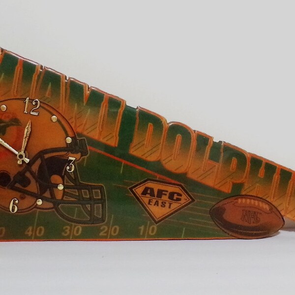 Miami Dolphins Wall Clock - Etsy