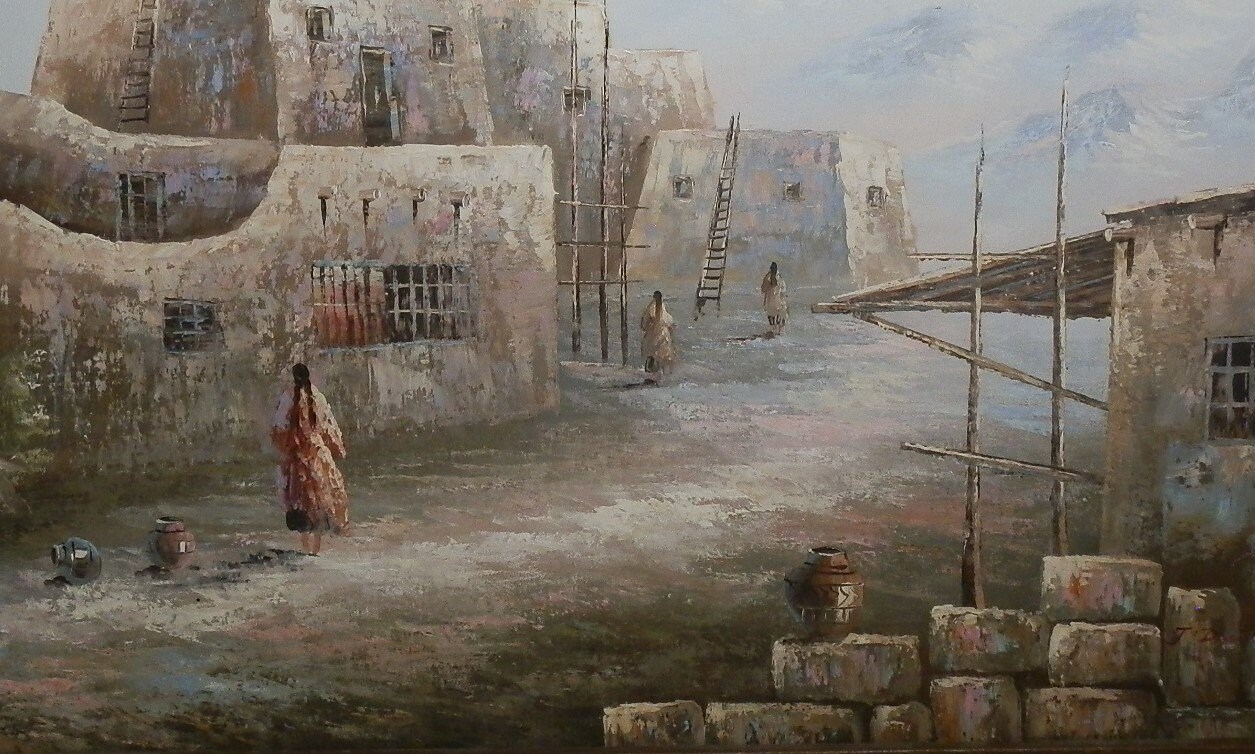 Original Painting. Oil on Canvas Painting. Kiva Pueblo Artist - Etsy