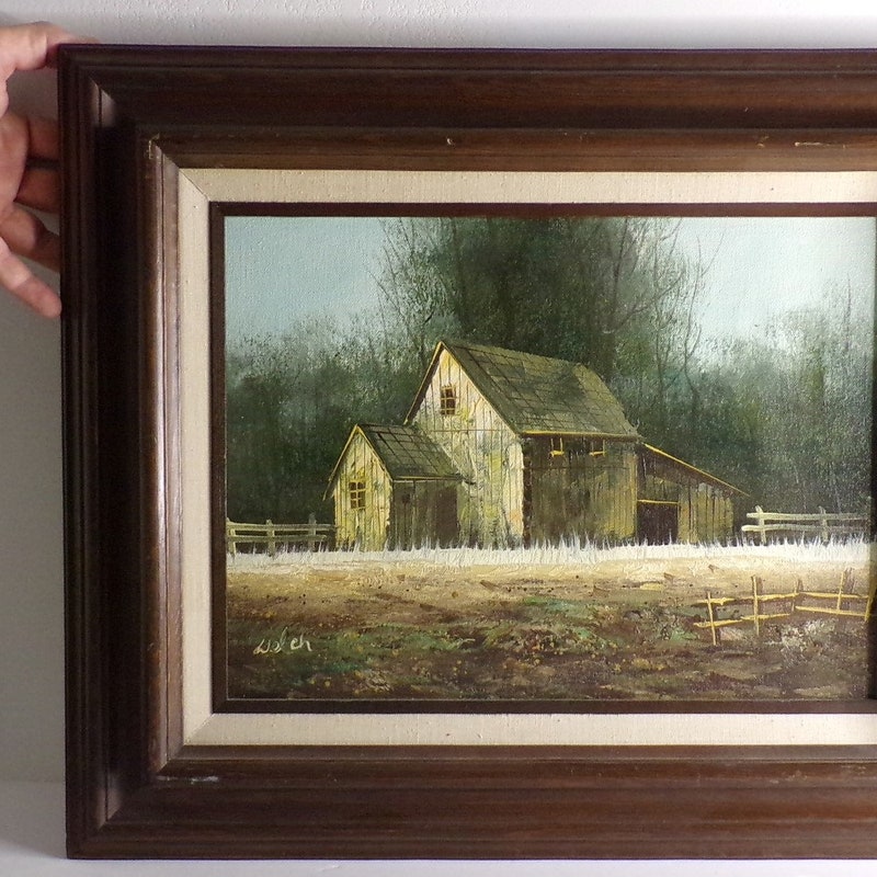 Barn Oil Painting Etsy