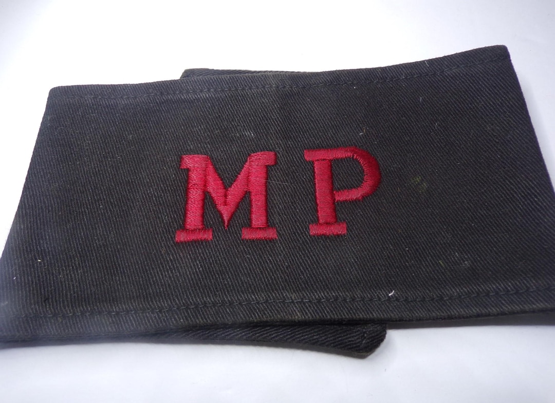 Vintage Military Police Arm Band, Red/black Snap Style, MP - Etsy