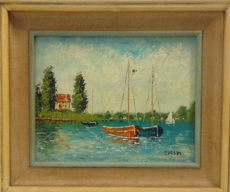 Original David Crespi Nautical Oil Painting Artwork. 8 X 10. - Etsy