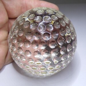 3" Solid Glass Paperweight, Dimpled Golf Ball Design. - Etsy
