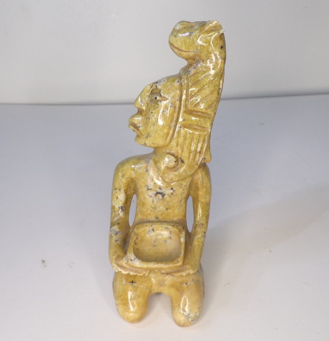 Carved Jadeite Jade Aztec Preproduction Effigy Sculpture Statue. 6.75 ...