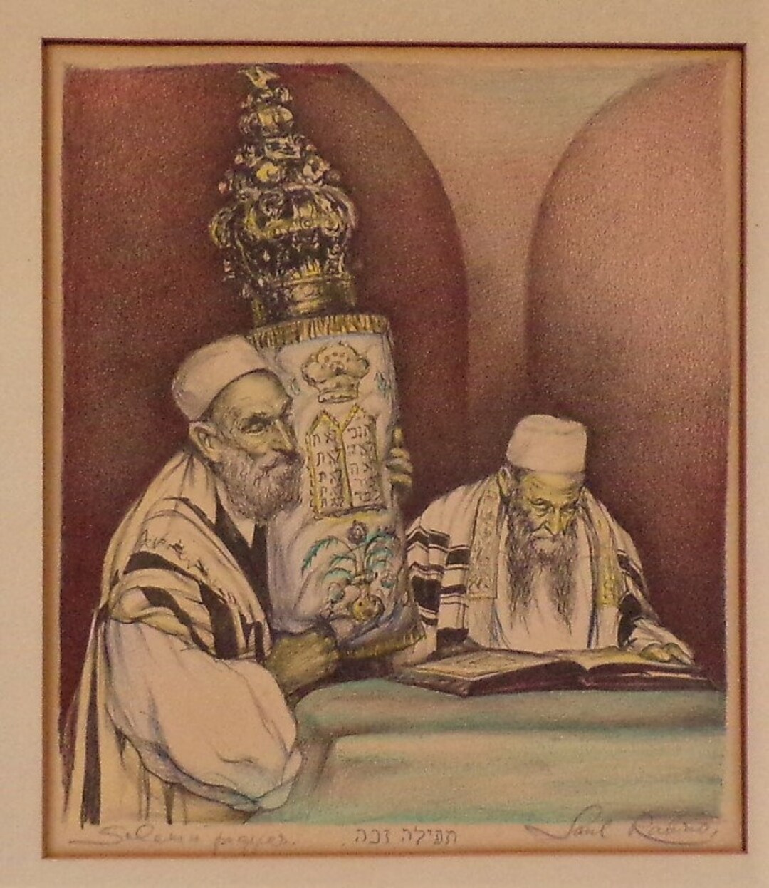 Unframed, Art by Artist Saul Rabino. Hand Signed, Hand Colored Art ...