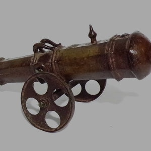 12" Bronze Cannon, VOC Dutch East Indian Company Model Cannon With ...