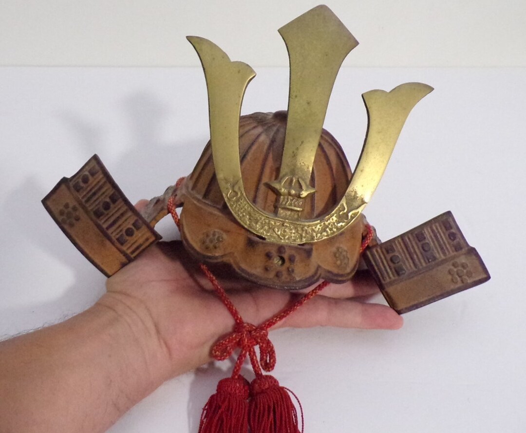 Japanese Samurai Kabuto Helmet Quality Half Size Reproduction. Iron and ...