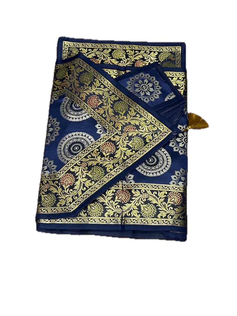 Exquisite 13-piece Handcrafted Brocade Table Runner & Placemat Set - Etsy