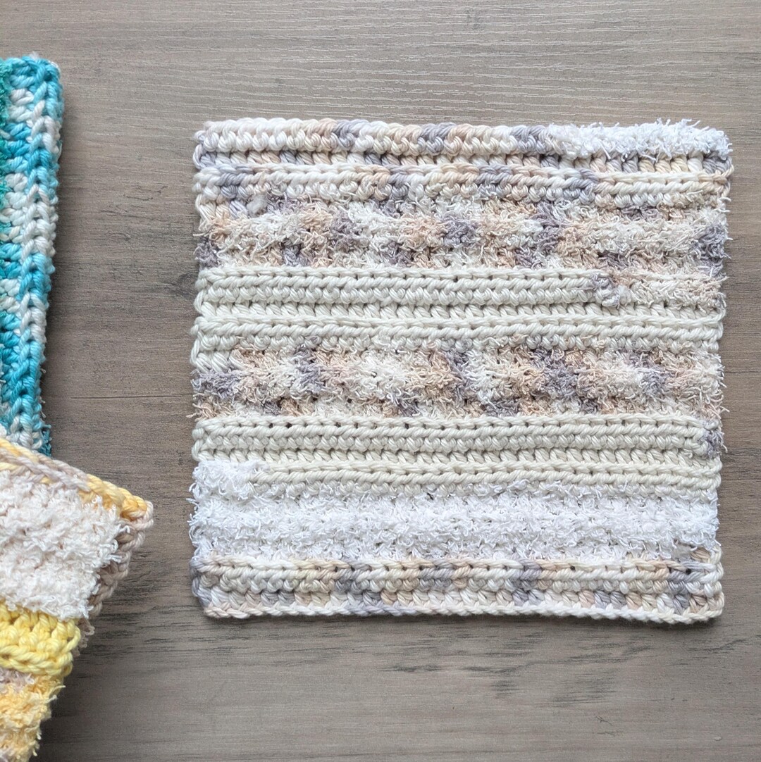 Scrubby Cotton Crochet Dishcloth - Cleaning Rag - Etsy