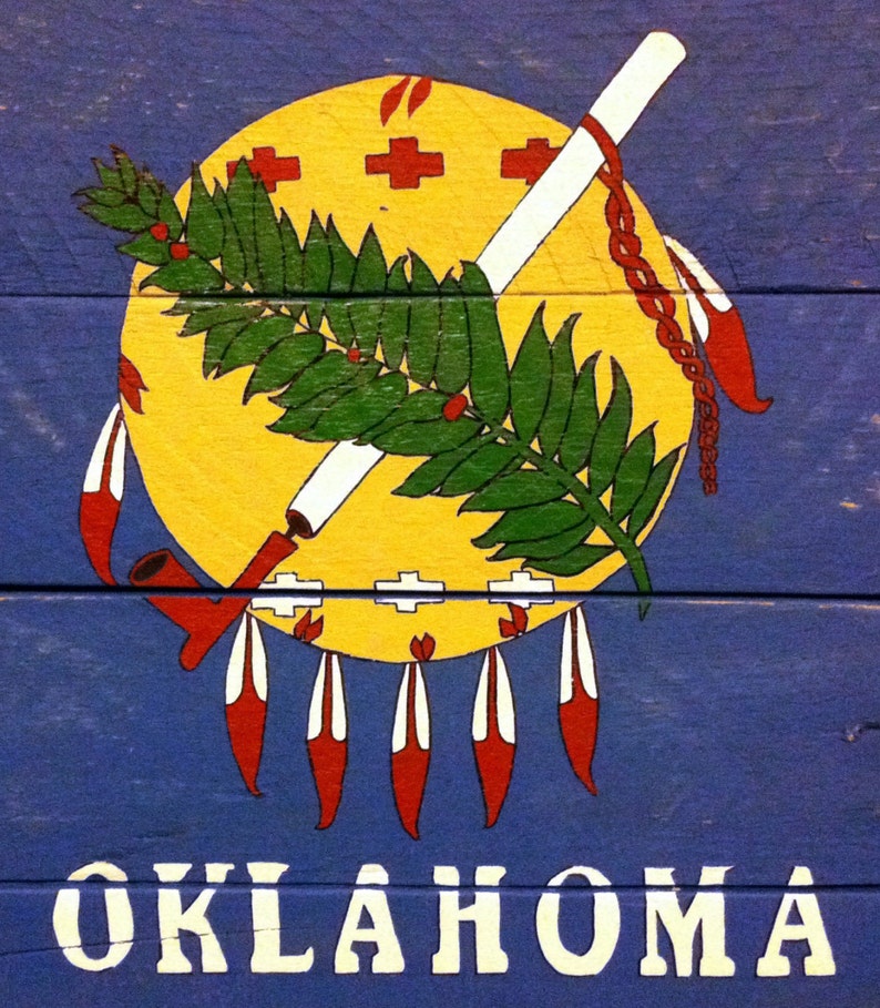 Okla State Flag on Pallet Wood - Etsy
