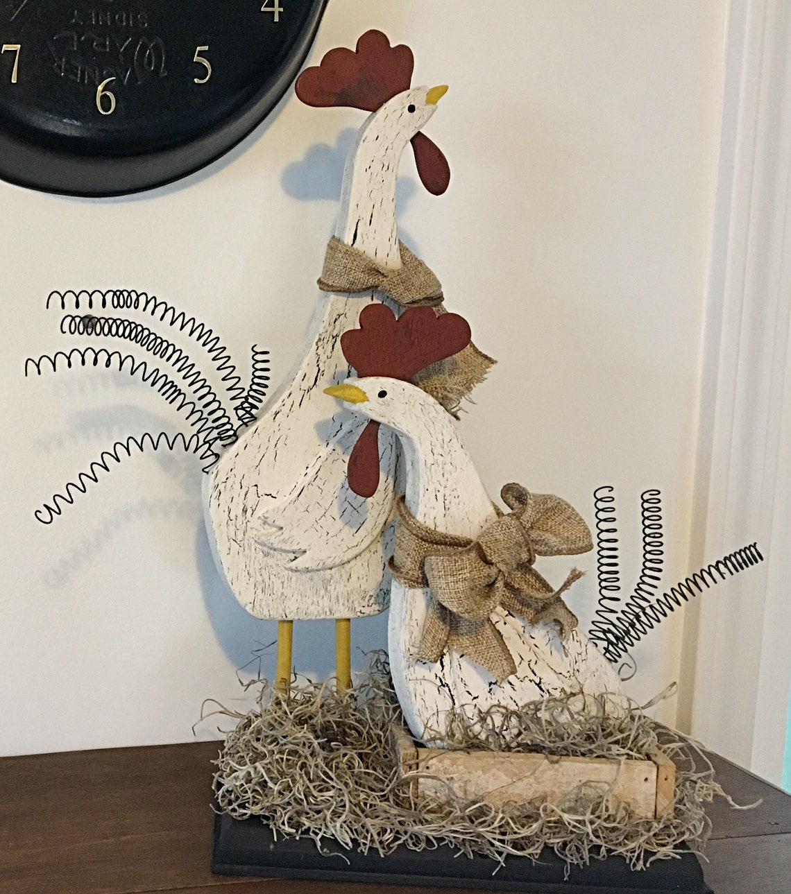 Rustic Wood Rooster Laying Hen Country Decor Chicken Farmhouse - Etsy