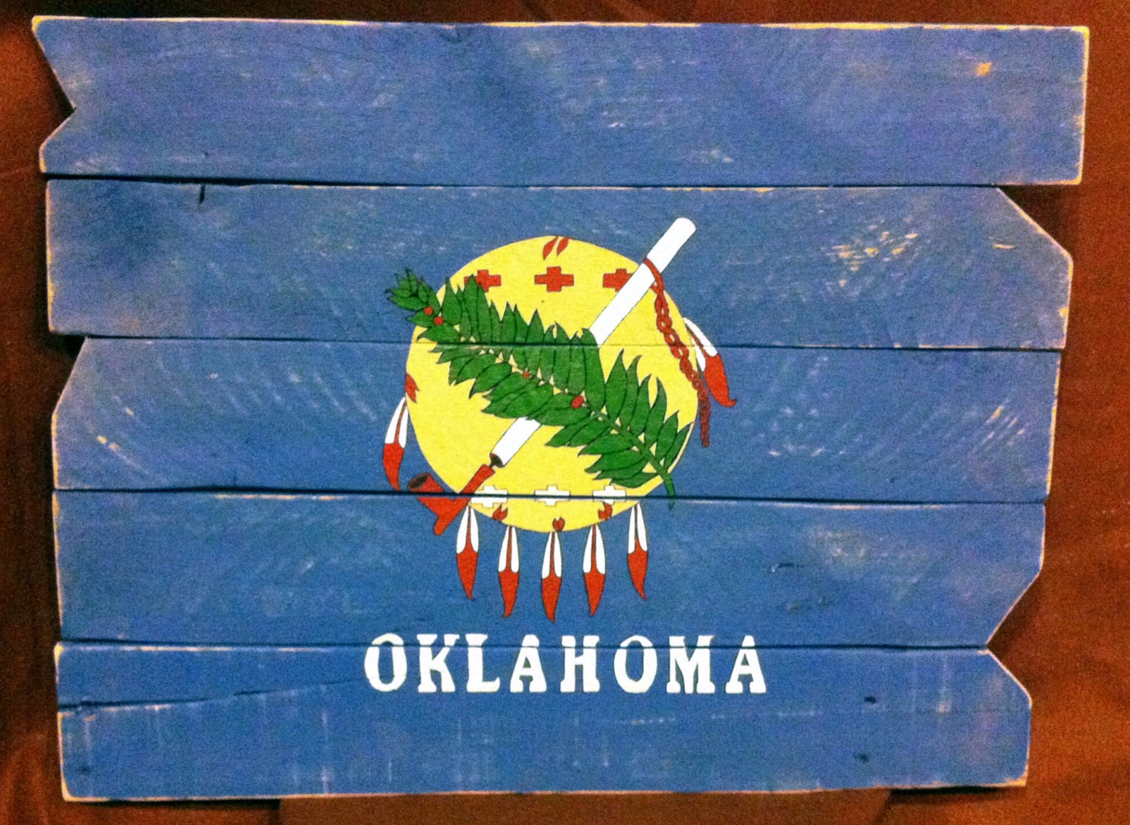 Okla State Flag on Pallet Wood - Etsy