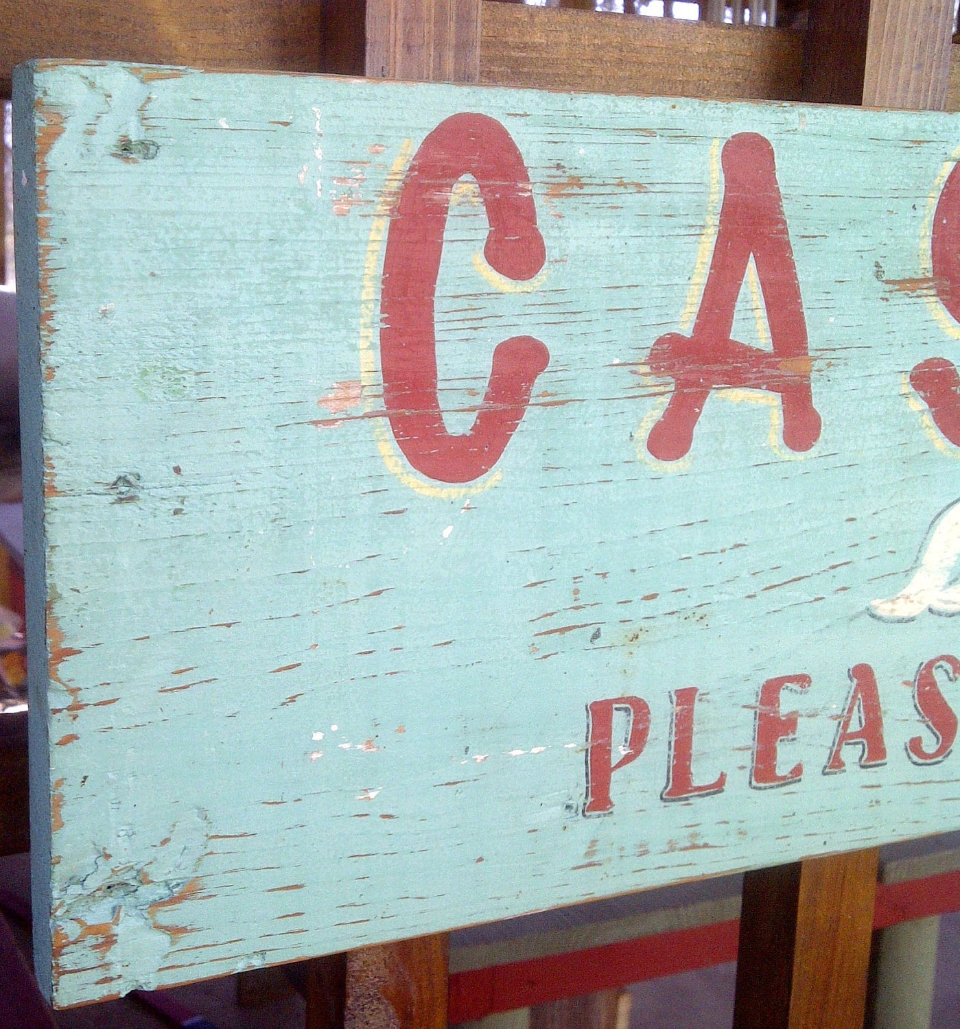 Cashier Sign Hand Painted Reclaimed Wood | Etsy
