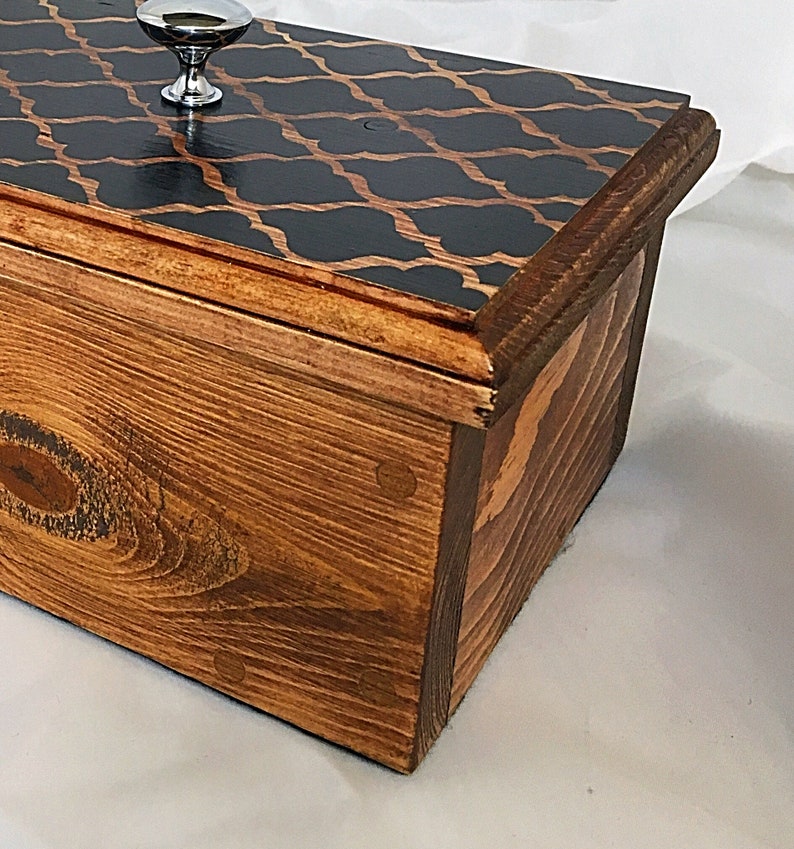Handcrafted Wood Box Decorative Moroccan Tile Design Fathers - Etsy