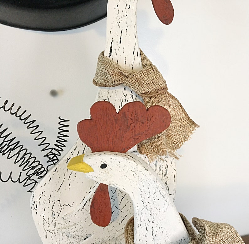 Rustic Wood Rooster Laying Hen Country Decor Chicken Farmhouse Decor ...