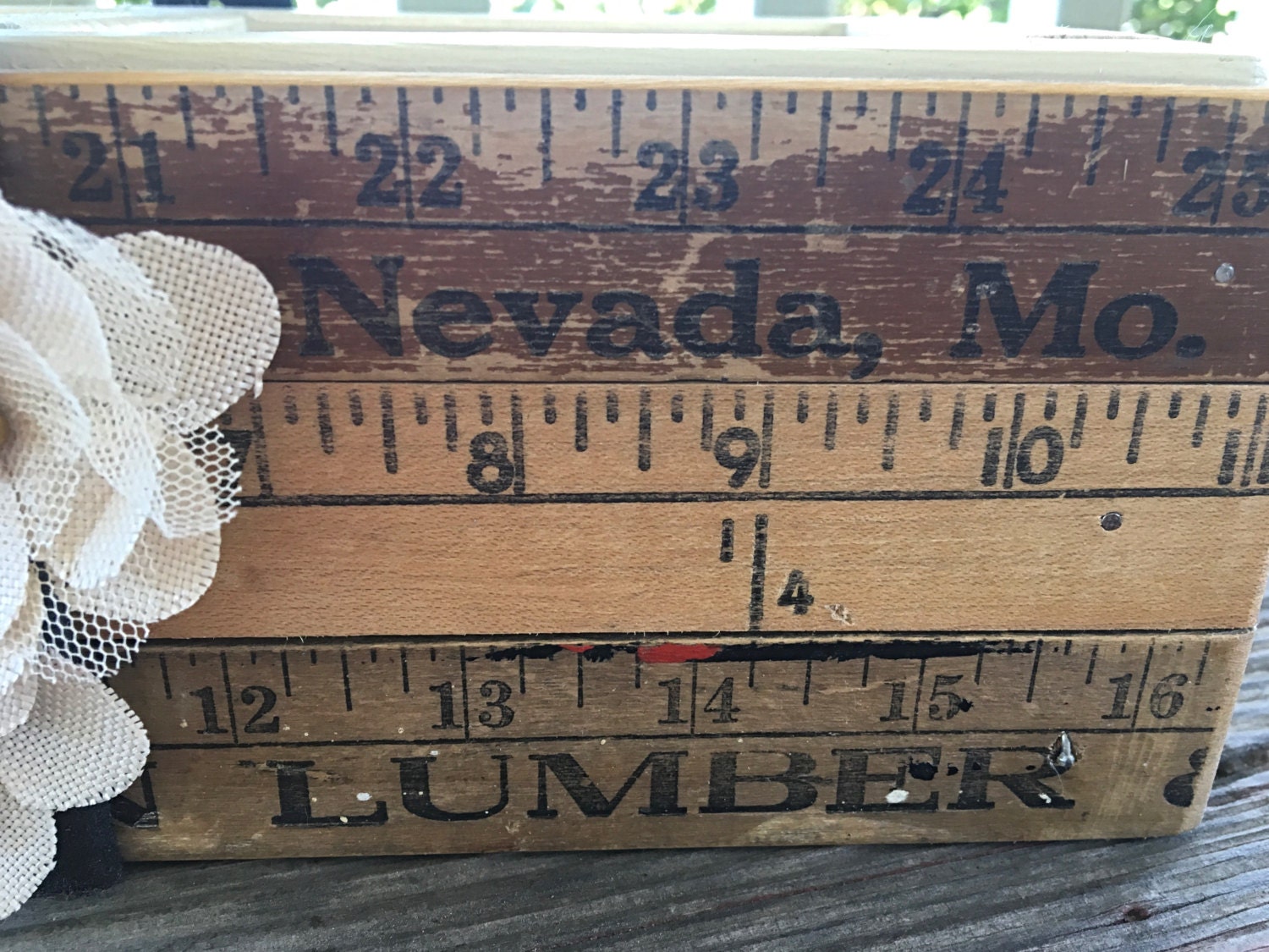 Wood Box Kitchen Organizer Vintage Yardsticks Mason Jar Holder | Etsy