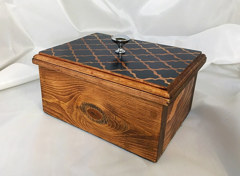 Handcrafted Wood Box Decorative Moroccan Tile Design Fathers - Etsy