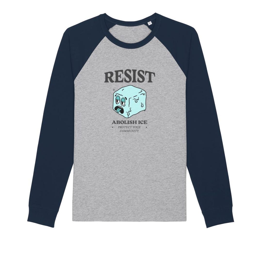 Resist ICE Premium Raglan Long Sleeve Shirt - Etsy