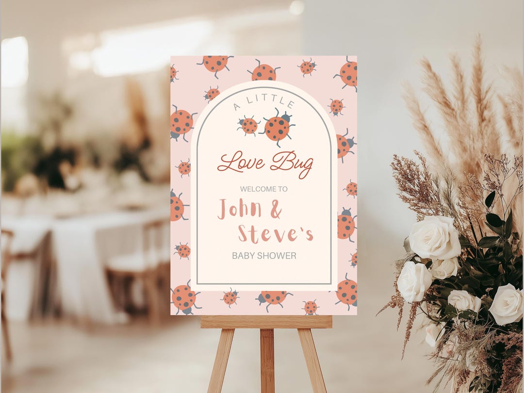 Cute Love Bug Welcome Sign: Children’s Book Style Little Lady Bug ...