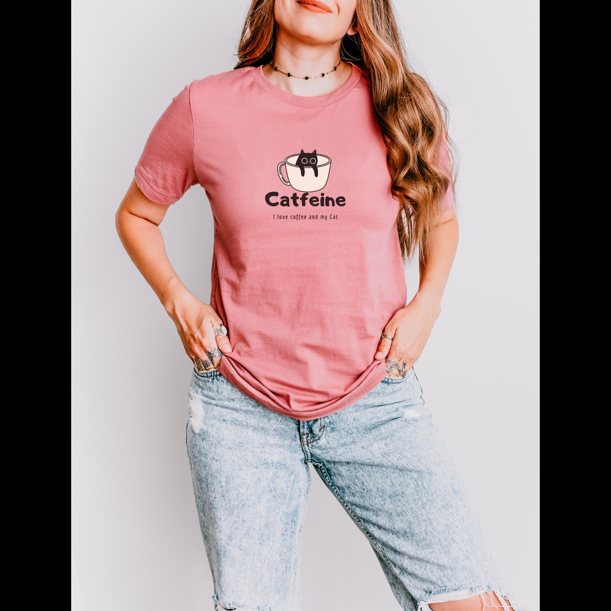 Catfeine Cat in Coffee Cup T-shirt | Coffee Lover Tee, Cat Lover Shirt ...