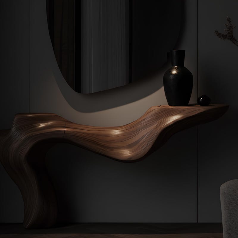 Floating Console Table Nut - Etsy Canada