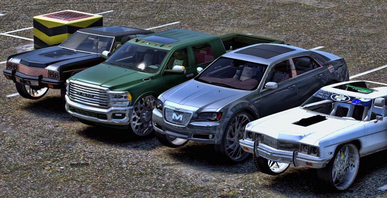 Fivem Donk Car Pack: 110+ Custom Big Rim Vehicles - GTA V Add-on - Etsy