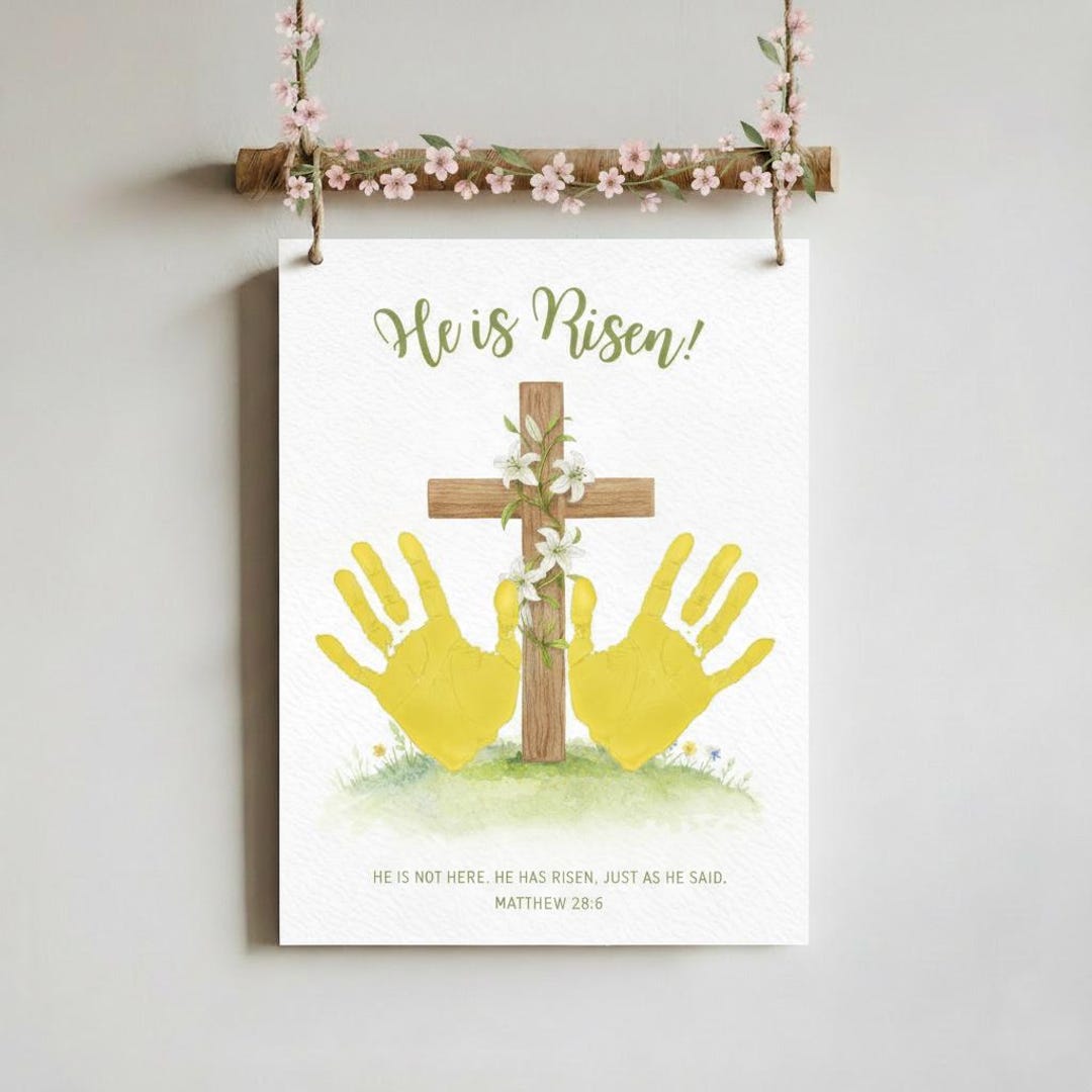 Christian Handprint Cross – Kids Printable Template – DIY Craft ...