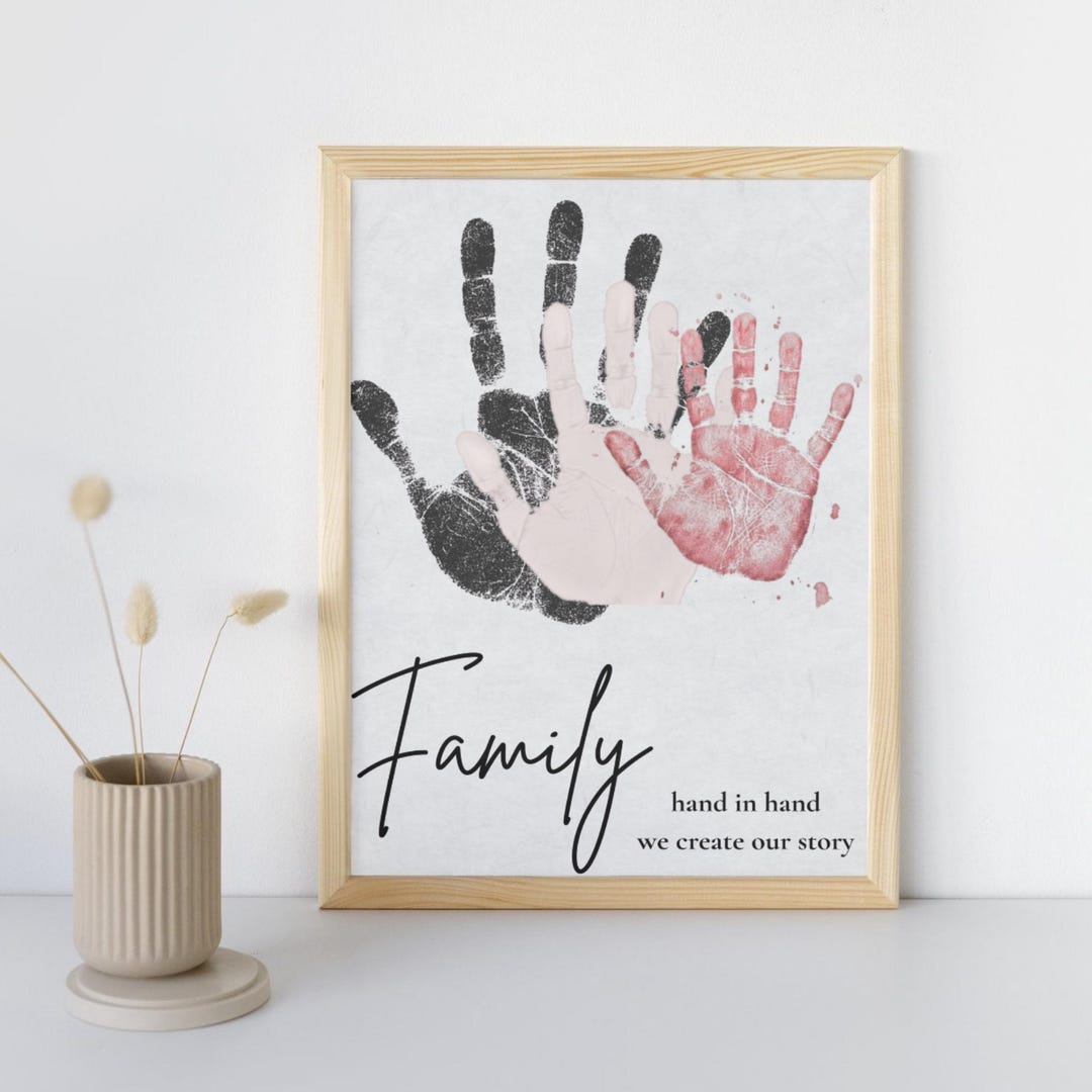 Family Handprint Printable, Kids Craft Activity Poster, Meaningful ...