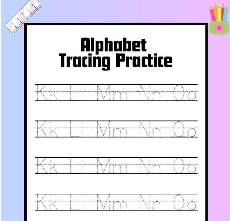 Kids Printable English Alphabets Tracing Sheets for Handwriting ...