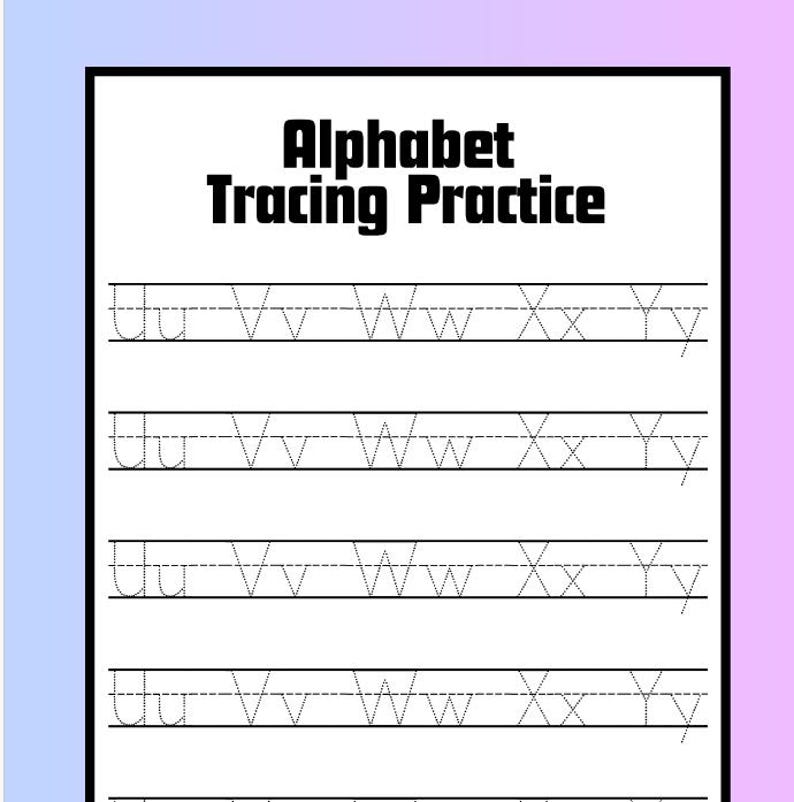 Kids Printable English Alphabets Tracing Sheets for Handwriting ...