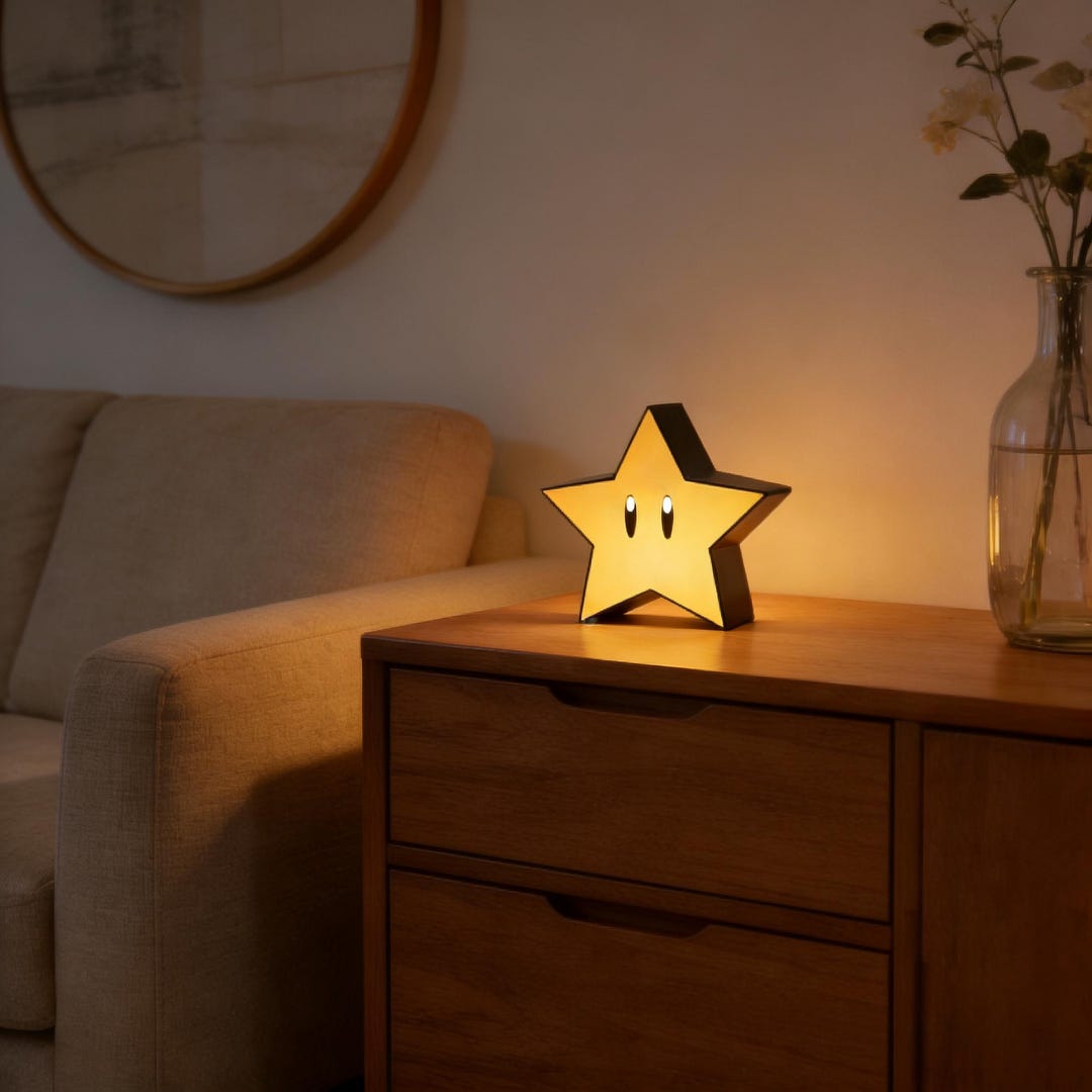 Super Mario Star Night Light-gamer Room Decor-retro Gaming LED Lamp ...