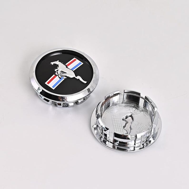 Set of 4 Ford Mustang Wheel Center Cap Badges – Car Rim Hub Emblem ...