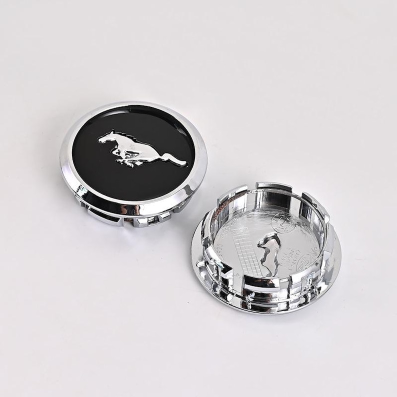Set of 4 Ford Mustang Wheel Center Cap Badges – Car Rim Hub Emblem ...