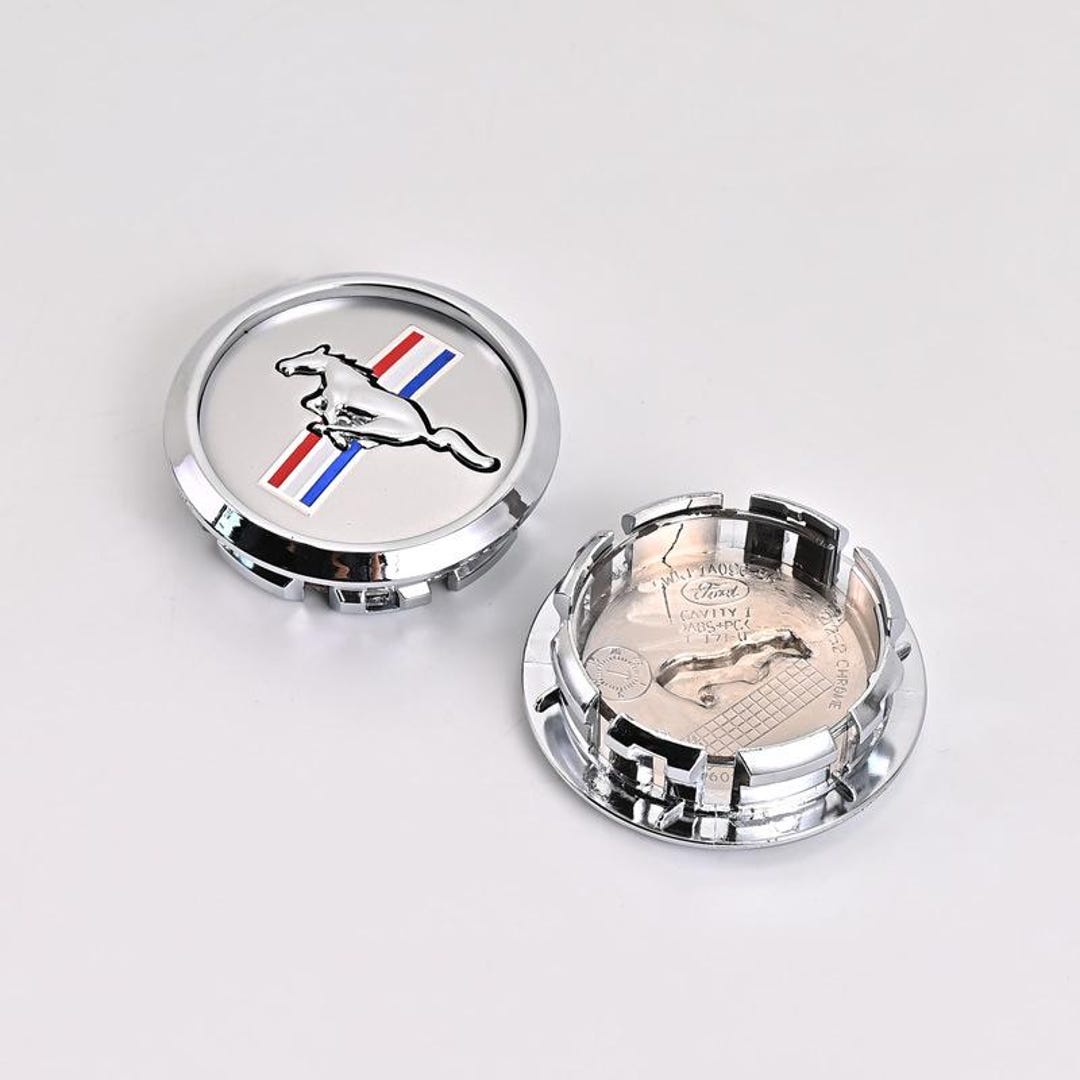 Set of 4 Ford Mustang Wheel Center Cap Badges – Car Rim Hub Emblem ...