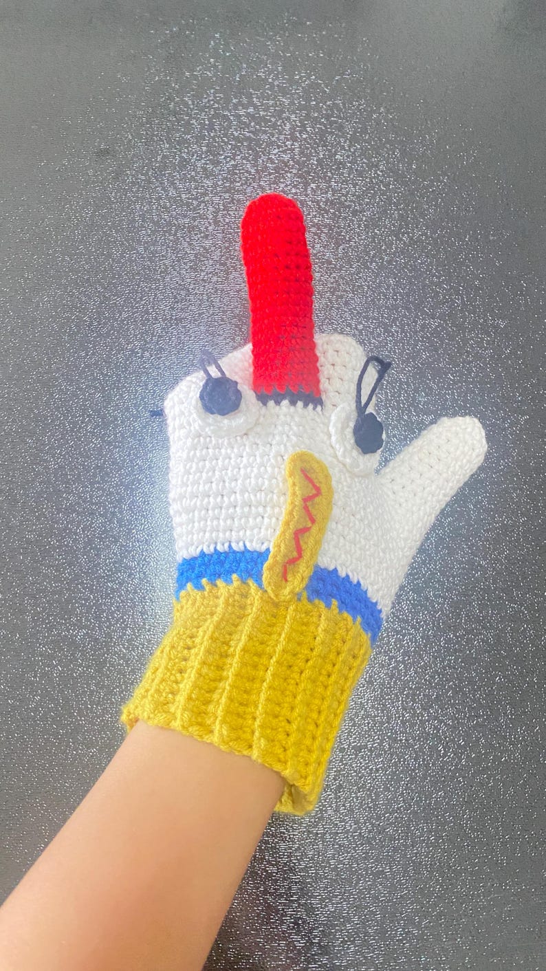 Zombie Middle Finger Glove Crochet Pattern | Funny Gag Gift | Prank ...