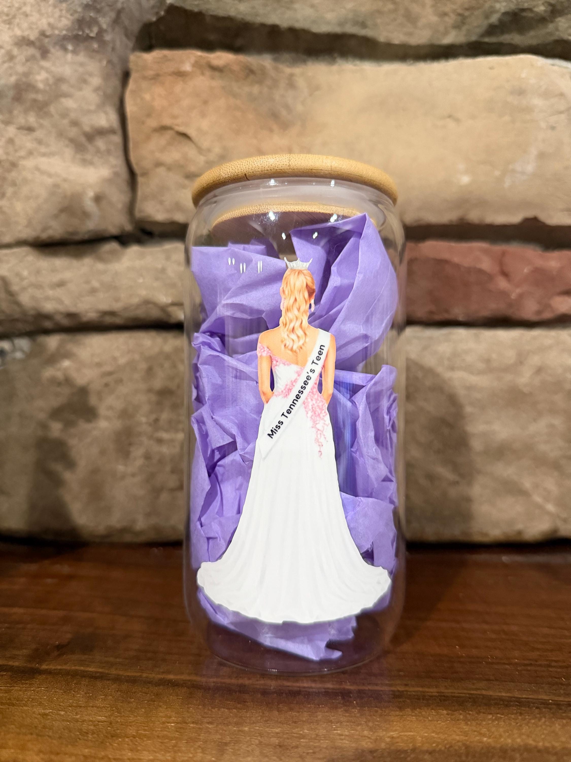Custom Pageant Tumbler | Personalized Photo and Name on Glass Tumbler ...