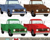 Items similar to Vintage Pickup Truck Digital Clip Art Retro on Etsy