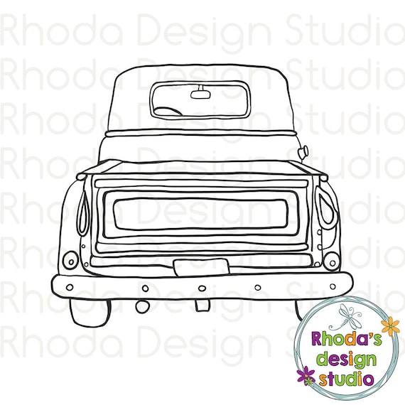 Back Of Pickup Truck Drawing