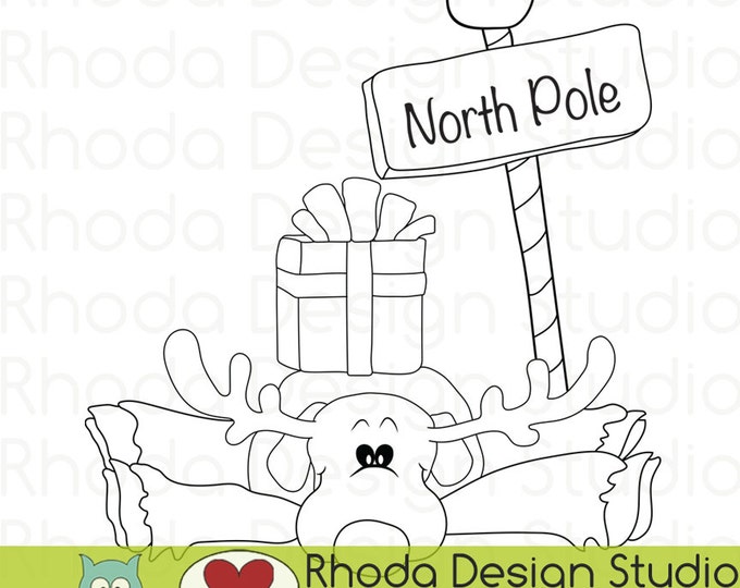 Reindeer Digital Clip Art Christmas Stamps - Etsy