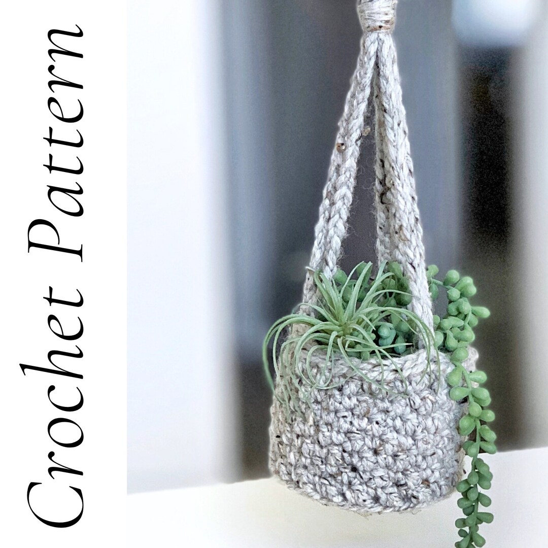 DIY Crochet Pattern | Crochet Planter Pattern | Crochet Hanging Planter ...