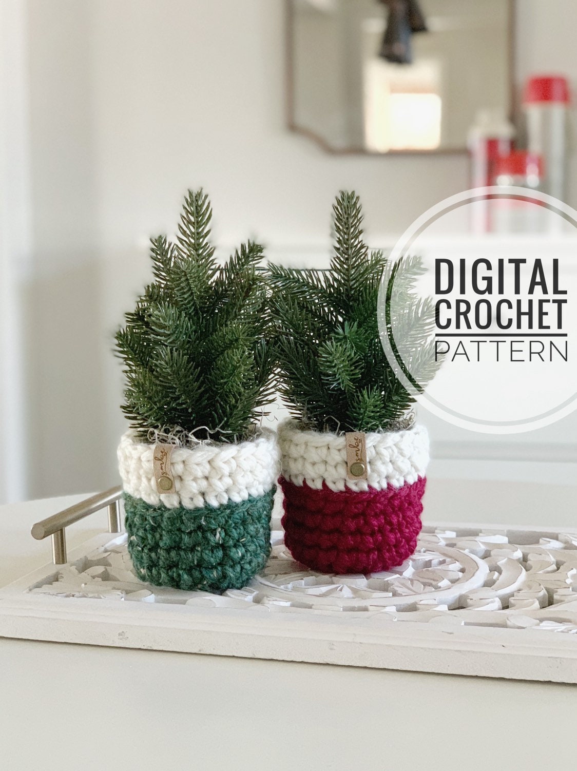 Crochet Planter Pattern DIY Crochet Pattern Chunky Planter - Etsy UK