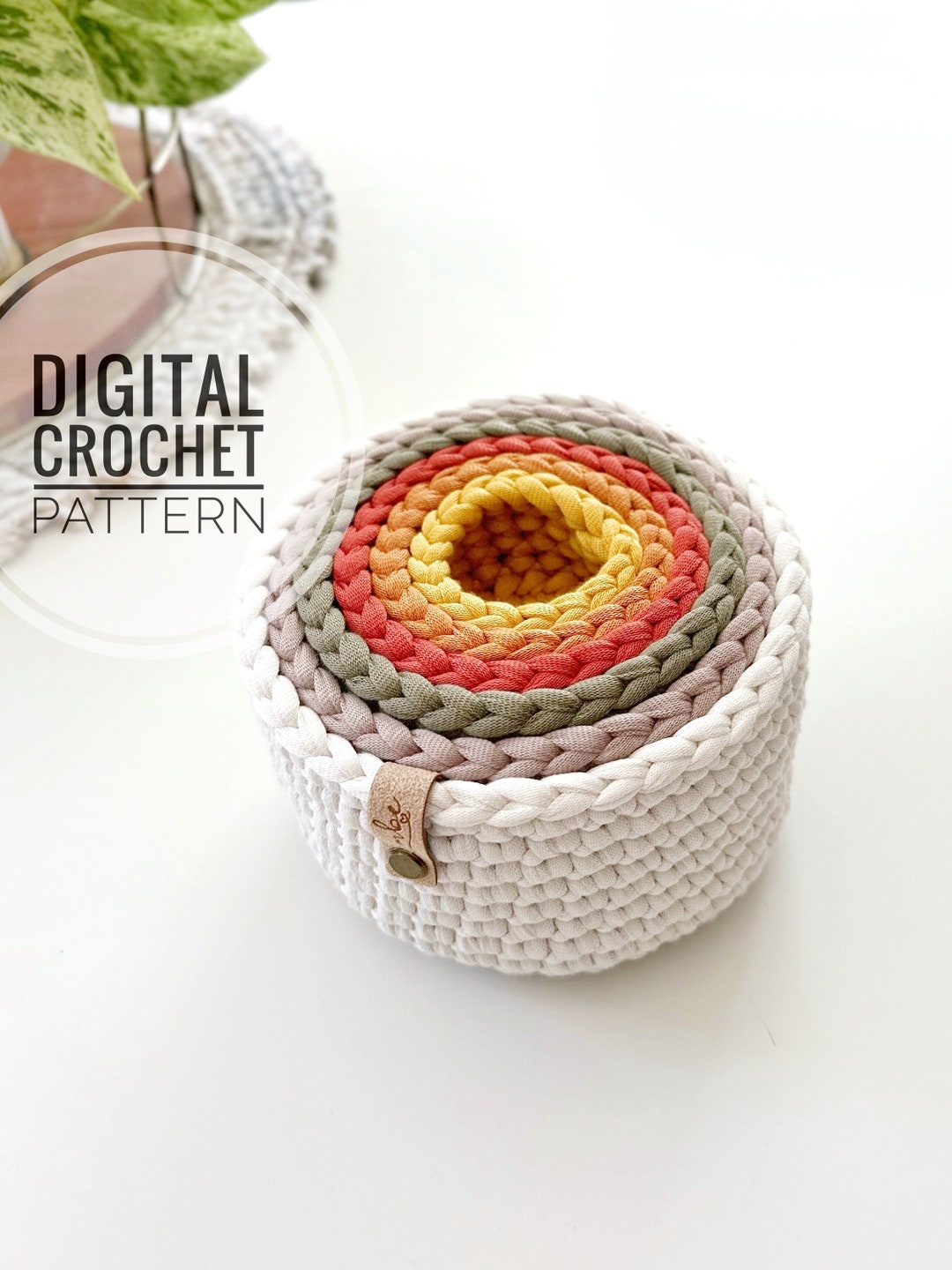 PDF Crochet Pattern DIY Crochet Pattern Crochet Nesting Bowl Pattern ...