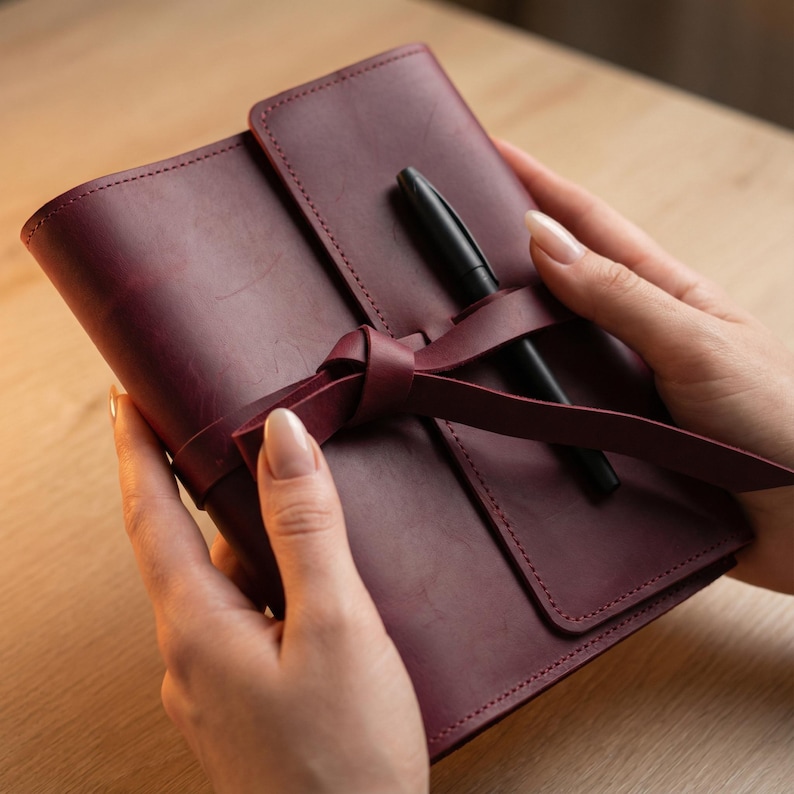 100% Genuine Leather Binder Cover, 3 Ring Binder Cover, A5 Binder ...
