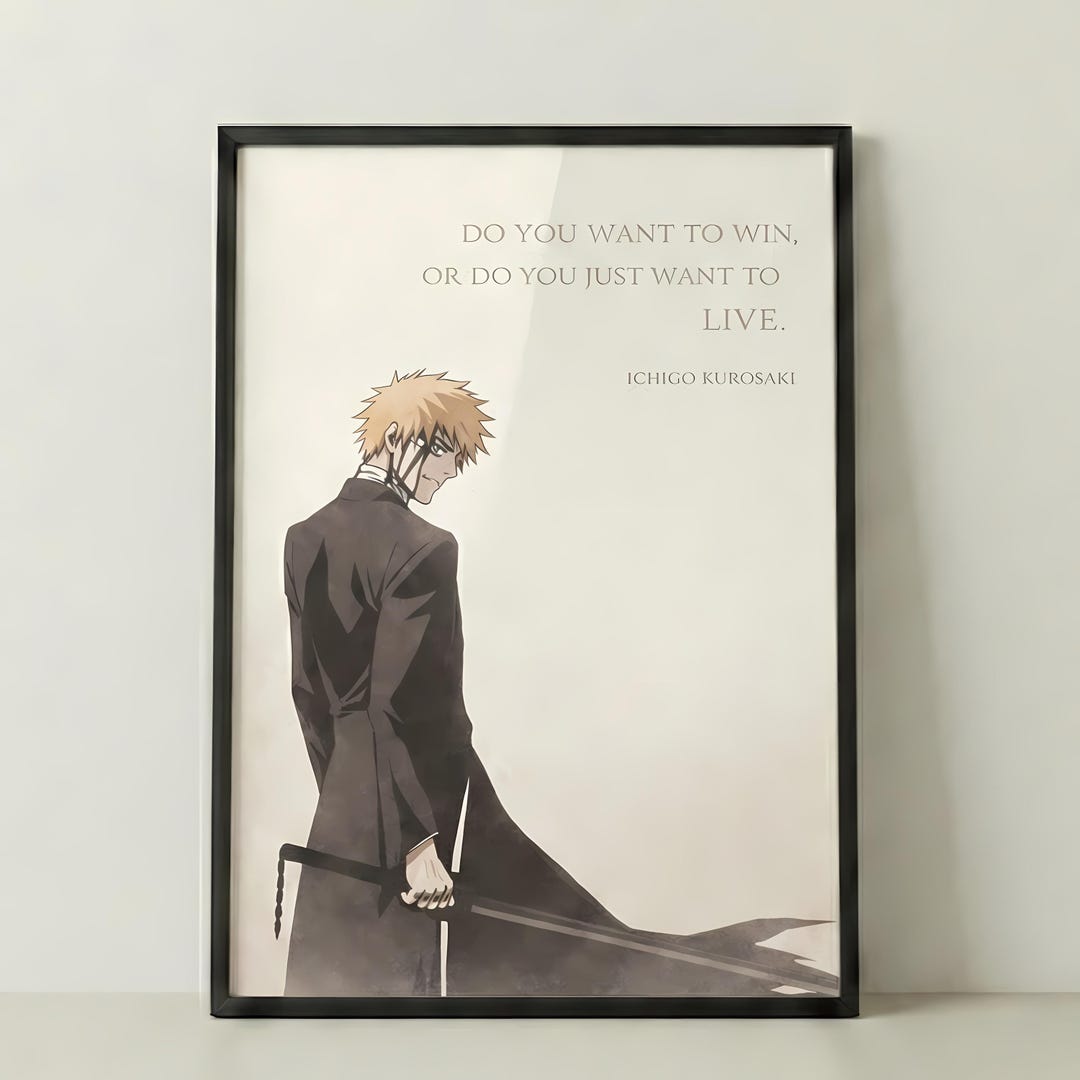 Ichigo Anime Poster - Bleach Anime Art Print Anime Gifts - Etsy